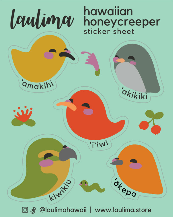Honeycreeper Sticker Sheet – Laulima